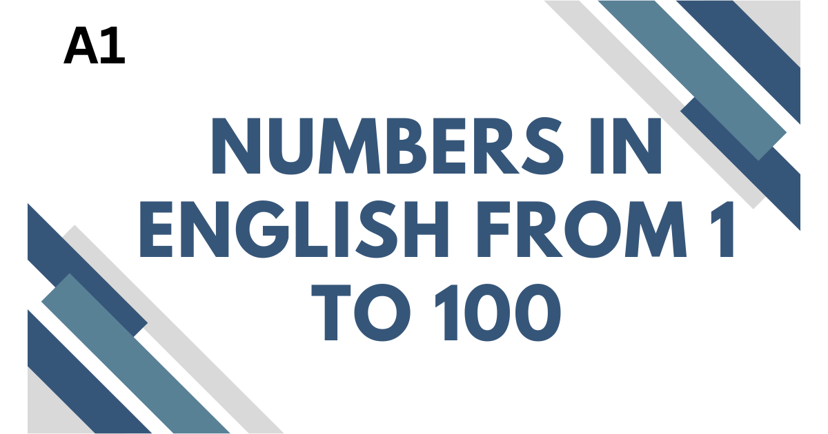 Numbers in English from 1 to 100 - English With Farah